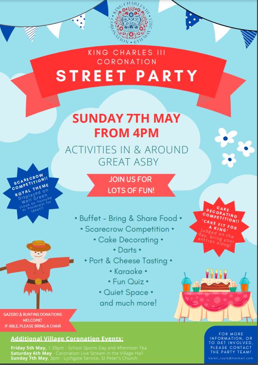 Great Asby Coronation Poster V2 – Great Asby & Little Asby